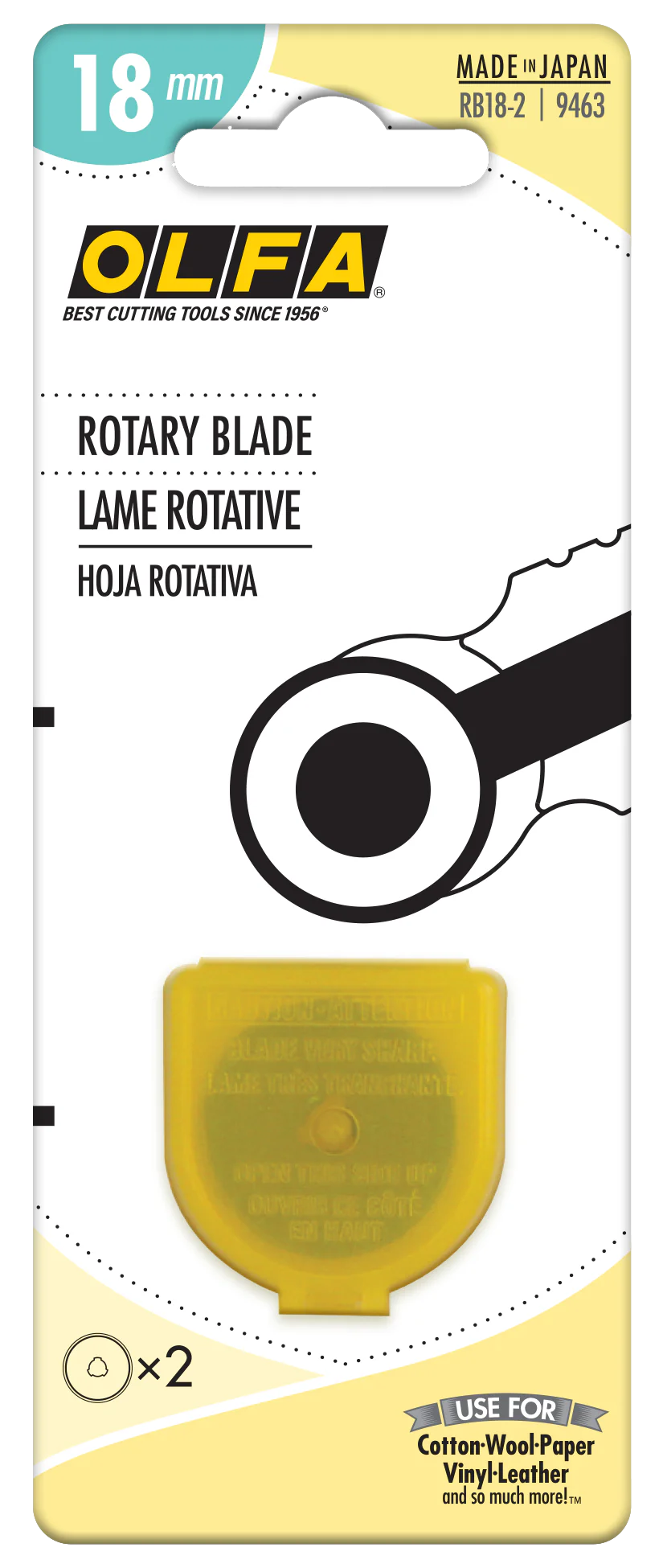 OLFA Stainless Steel Rotary Blade RB18-2 – Panda Construction Supply Inc.