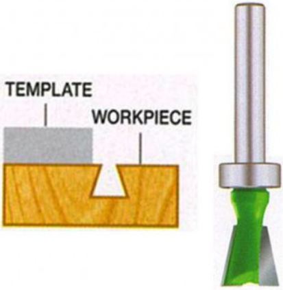 EZ Cut Dovetail Pattern Bit with upper bearing 1/4" Shank – Panda ...